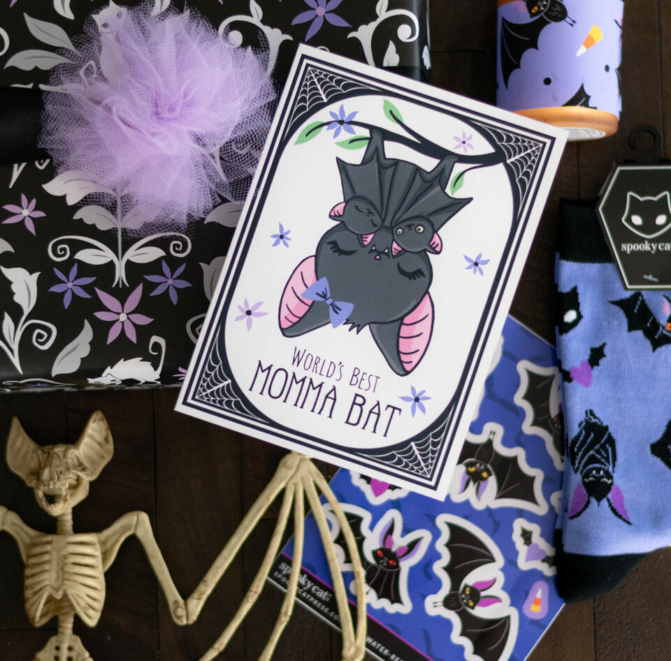 Cute Bat Boo Basket – Spooky Cat Press