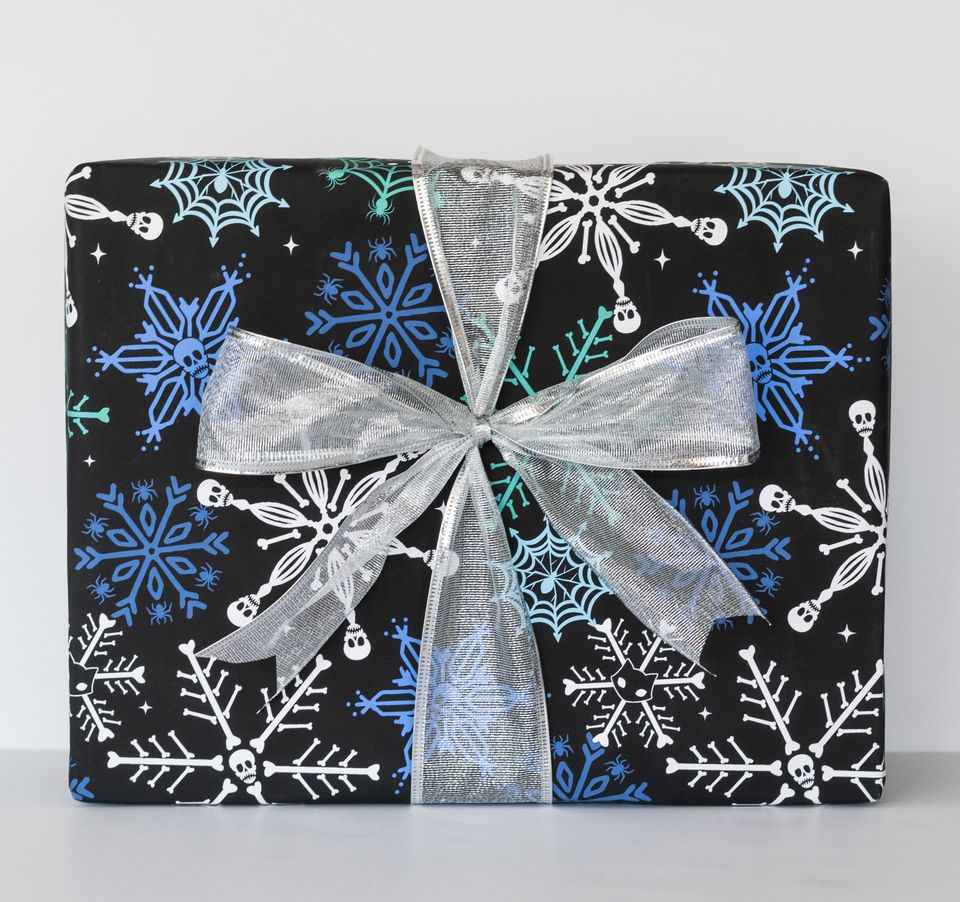 Silver Snowflake Wrapping Paper