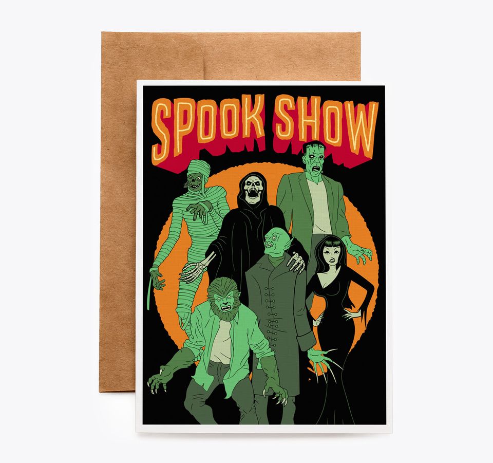 Spook Show Greeting Card – Spooky Cat Press